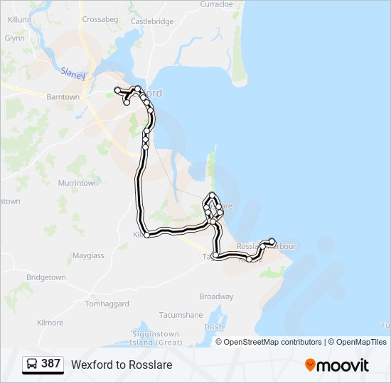 387 Route: Schedules, Stops & Maps - Rosslare Europort‎→Hospital ...