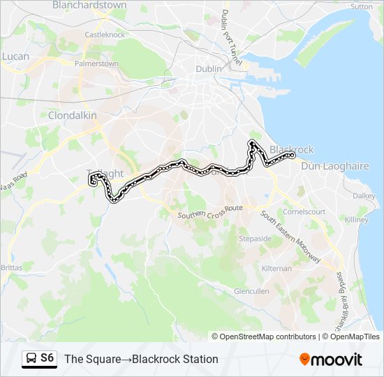 s6 Route: Schedules, Stops & Maps - The Square‎→Blackrock Station (Updated)