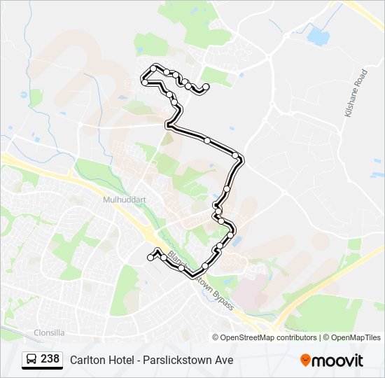 238 Route: Schedules, Stops & Maps - Blanchardstown Sc‎→Carlton Hotel ...