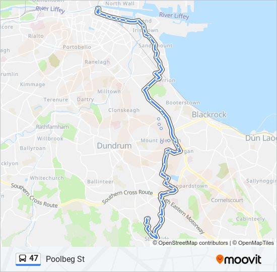 47 Route: Schedules, Stops & Maps - Belarmine Plaza - Poolbeg Street ...