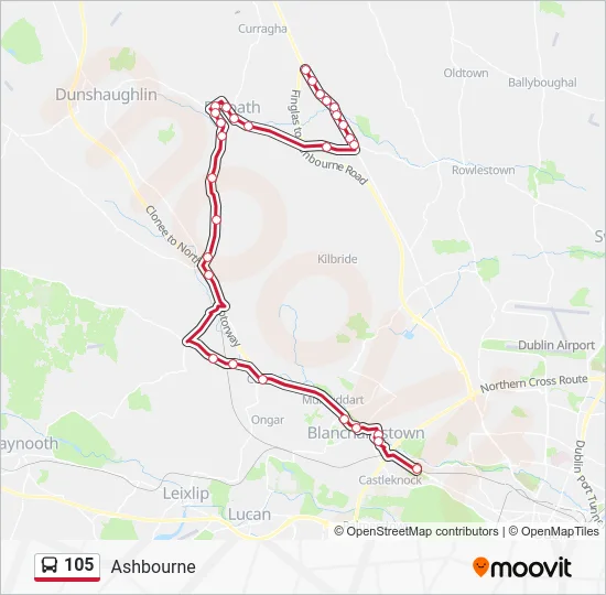 105 Route: Schedules, Stops & Maps - Ashbourne (Updated)