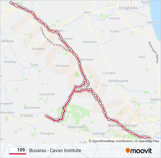109 Route: Schedules, Stops & Maps - Busáras - Cavan Institute (Updated)