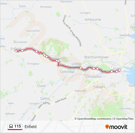 115 Route: Schedules, Stops & Maps - Enfield (Updated)
