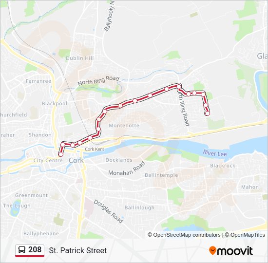 208 Route: Schedules, Stops & Maps - St. Patrick Street (Updated)