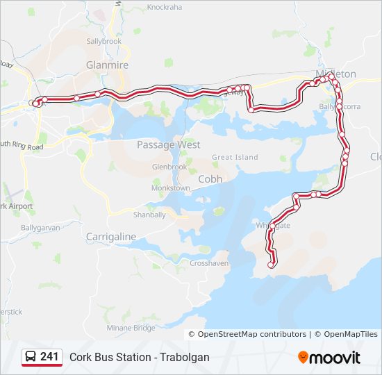 241 Route: Schedules, Stops & Maps - Cork Bus Station - Trabolgan (Updated)