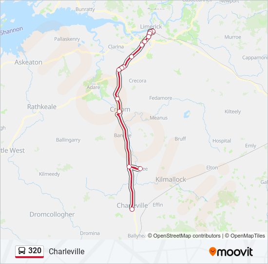 320 Route: Schedules, Stops & Maps - Charleville (Updated)