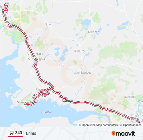 343 Route: Schedules, Stops & Maps - Ennis (Updated)