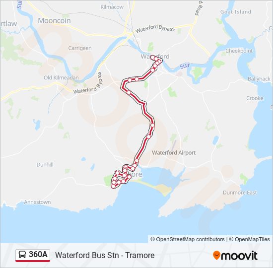 360a Route: Schedules, Stops & Maps - Tramore (Updated)