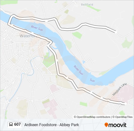 607 Route: Schedules, Stops & Maps - Abbey Park‎→Waterford Hospital ...