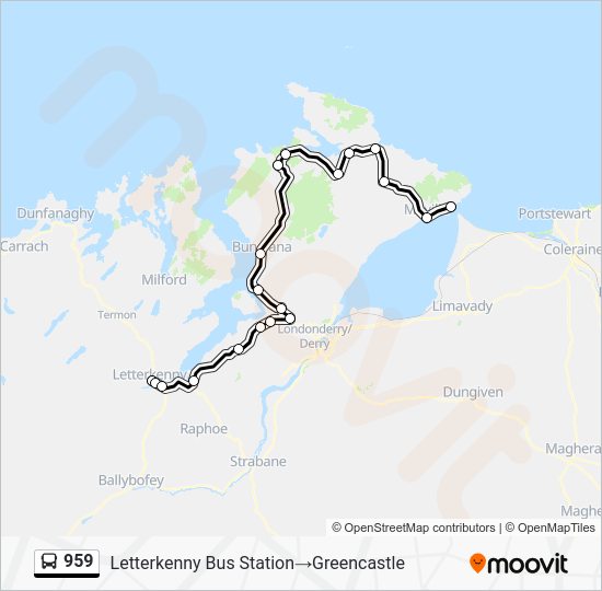 959 Route: Schedules, Stops & Maps - Letterkenny Bus Station‎→ ...