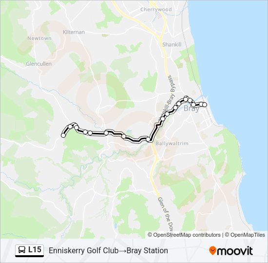 L15 Route: Schedules, Stops & Maps - Enniskerry Golf Club‎→Bray Station ...