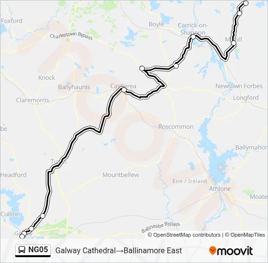 NG05 Route: Schedules, Stops & Maps - Galway Cathedral‎→Ballinamore ...