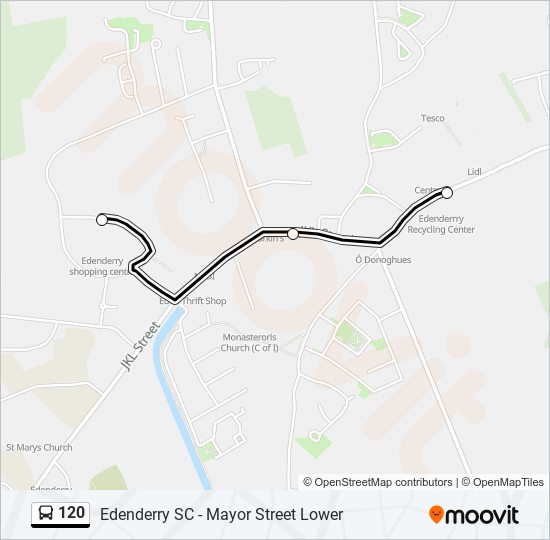 120 Route: Schedules, Stops & Maps - Colonel Perry Street‎→Edenderry Sc ...
