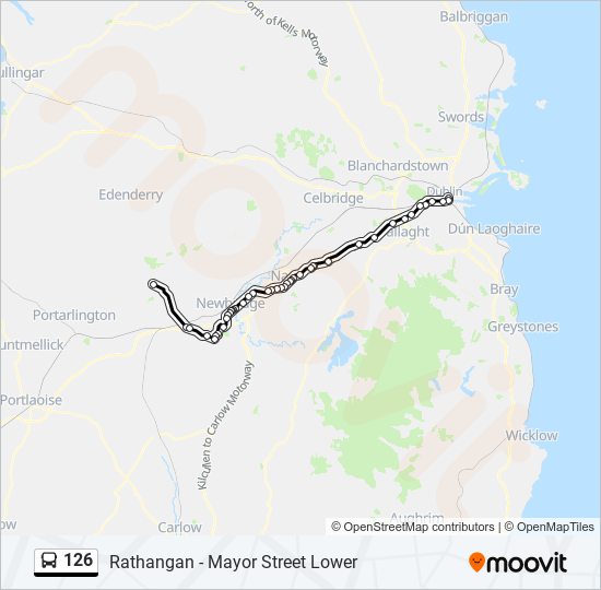 126 Route: Schedules, Stops & Maps - Connolly Station‎→Rathangan (Updated)
