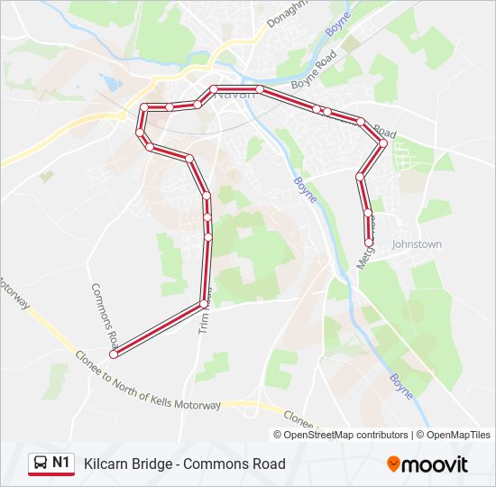 n1 Route: Schedules, Stops & Maps - Johnstown (Updated)