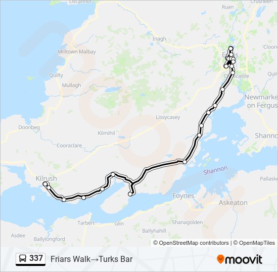 337 Route: Schedules, Stops & Maps - Friars Walk‎→Turks Bar (Updated)