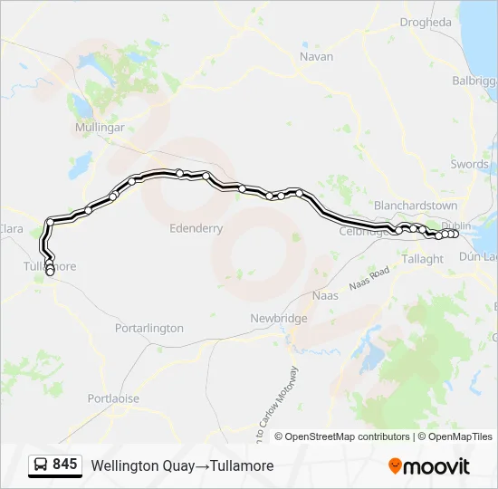 845 Route: Schedules, Stops & Maps - Wellington Quay‎→Tullamore (Updated)