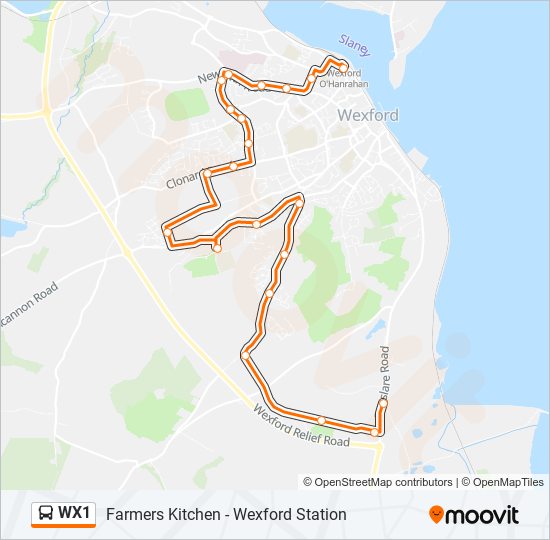 wx1 Route: Schedules, Stops & Maps - Farmers Kitchen‎→Wexford Station ...