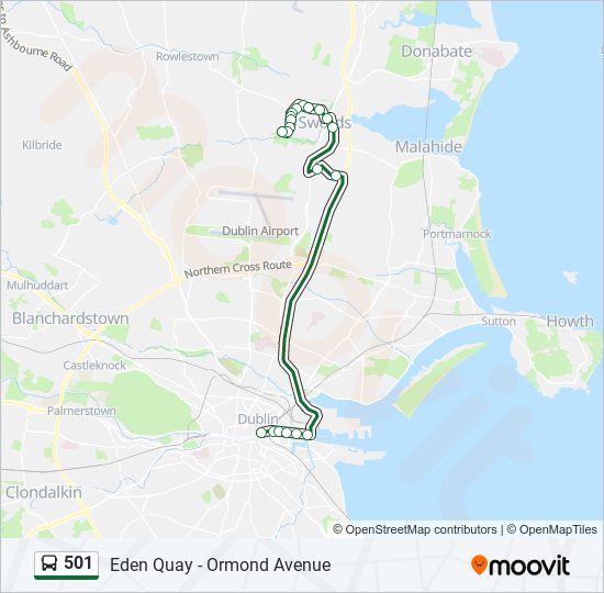 501 Route: Schedules, Stops & Maps - Eden Quay‎→Ormond Avenue (Updated)