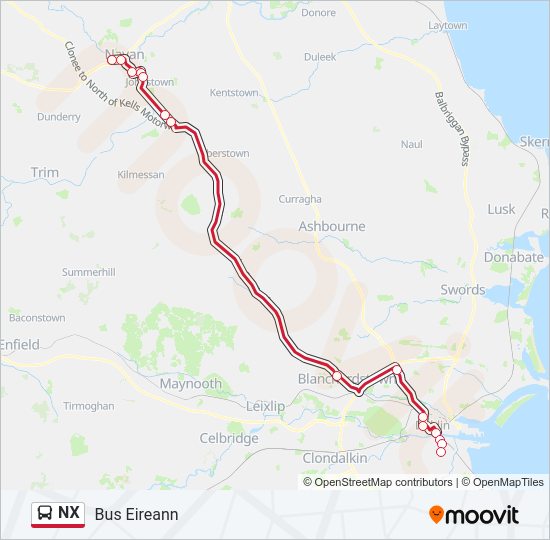 nx Route: Schedules, Stops & Maps - Bus Eireann (Updated)