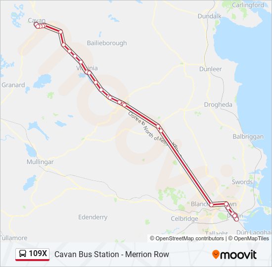 109x Route: Schedules, Stops & Maps - Busáras - Cavan Bus Station (Updated)