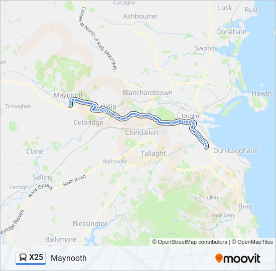 x25 Route: Schedules, Stops & Maps - Maynooth (Updated)