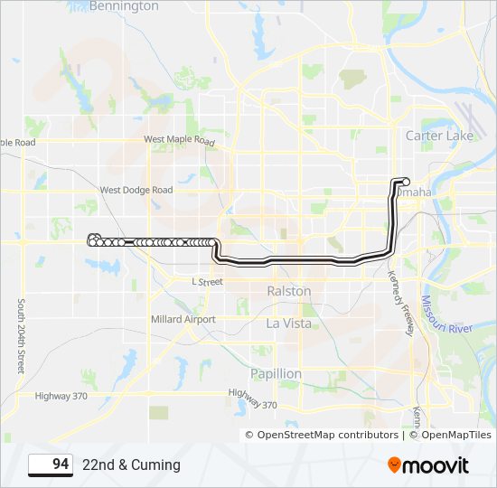 94 Route: Schedules, Stops & Maps - 22nd & Cuming (Updated)