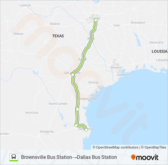 Ruta flixbus us1166: horarios, paradas y mapas - Brownsville Bus ...