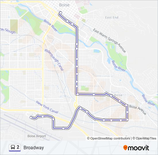 2 Route: Schedules, Stops & Maps - Boise Airport‎→Main Street Station ...