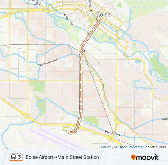 3 Route: Schedules, Stops & Maps - Boise Airport‎→Main Street Station