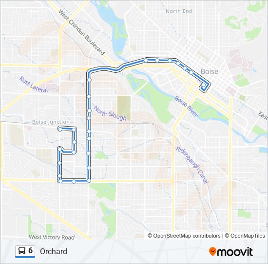 6 Route: Schedules, Stops & Maps - S Curtis Rd & W Franklin Rd Sec‎→ ...