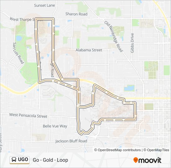 ugo Route: Schedules, Stops & Maps - Go - Gold - Loop (Updated)