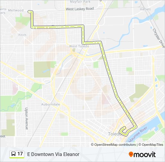 17 Route: Schedules, Stops & Maps - E Downtown Via Eleanor (Updated)