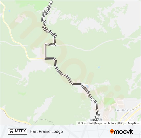 Ruta MTEX: horarios, paradas y mapas - Hart Prairie Lodge (Actualizado)