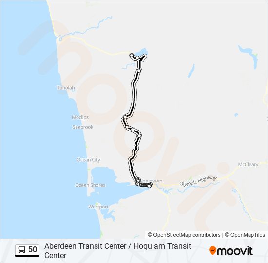 50 Route: Schedules, Stops & Maps - Aberdeen Transit Center / Hoquiam ...
