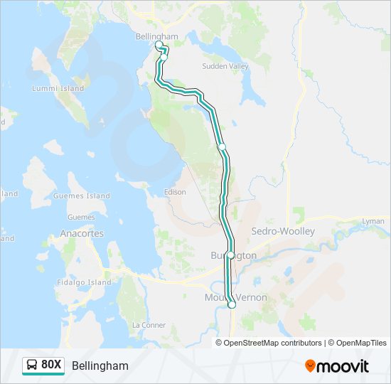 80x Route: Schedules, Stops & Maps - Bellingham (Updated)
