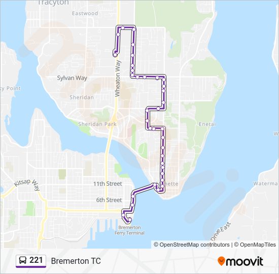 221 Route: Schedules, Stops & Maps - Bremerton TC (Updated)