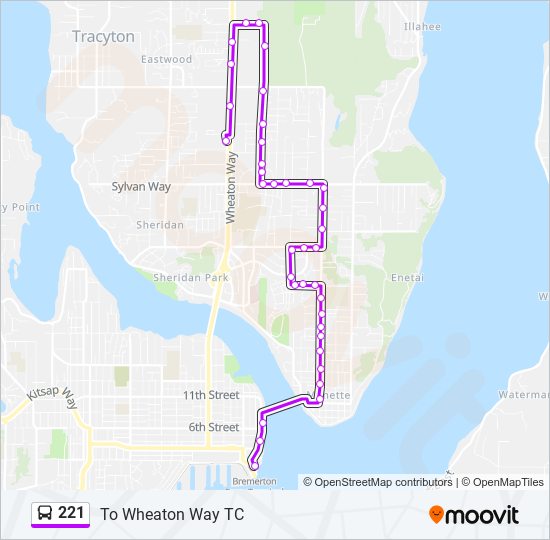 221 Route: Schedules, Stops & Maps - To Wheaton Way TC (Updated)