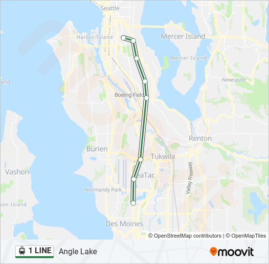 1 line Route: Schedules, Stops & Maps - Angle Lake (Updated)