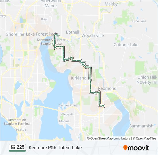 225 Route: Schedules, Stops & Maps - Kenmore P&R Totem Lake (Updated)