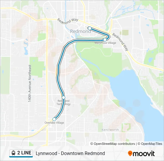 2 LINE Route: Schedules, Stops & Maps - Overlake Village (Updated)