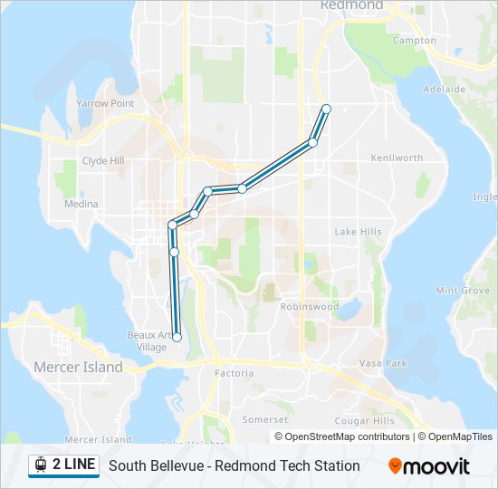 2 line Route: Schedules, Stops & Maps - Redmond Technology (Updated)