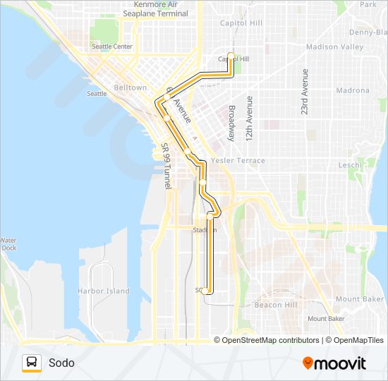 Ruta 1 shuttle: horarios, paradas y mapas - Sodo (Actualizado)