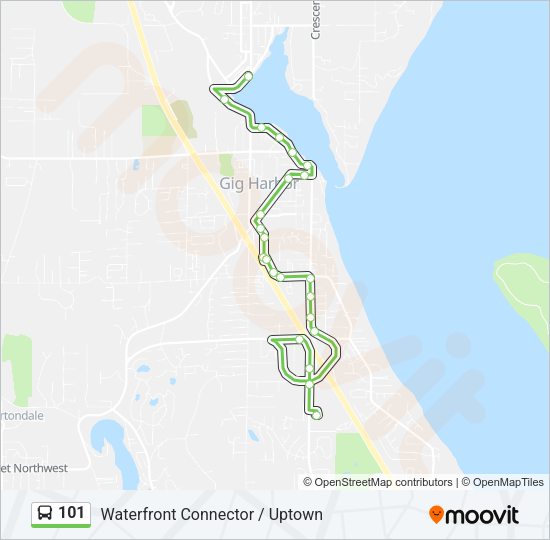 101 Route: Schedules, Stops & Maps - Waterfront Connector / Uptown ...