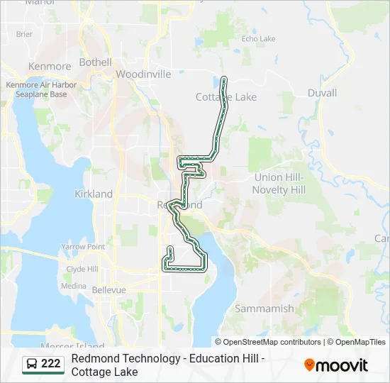 222 Route: Schedules, Stops & Maps - Cottage Lake Education Hill (Updated)