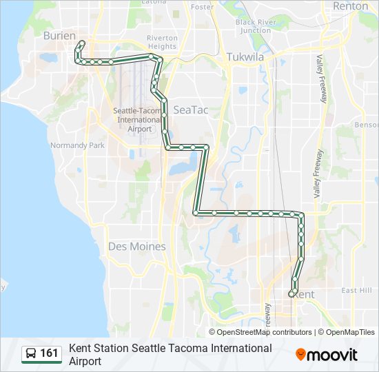 161 Route: Schedules, Stops & Maps - Kent Station Seattle Tacoma ...