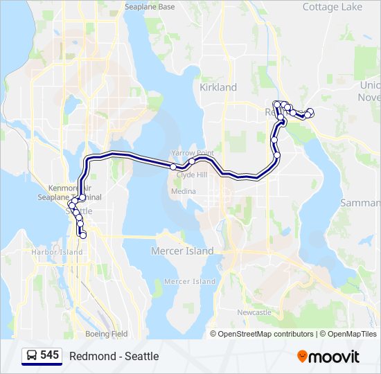 545 Route: Schedules, Stops & Maps - Redmond (Updated)
