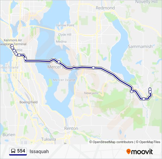 554 Route: Schedules, Stops & Maps - Issaquah (Updated)