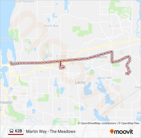 Ruta 62B: horarios, paradas y mapas - To the Meadows (Actualizado)