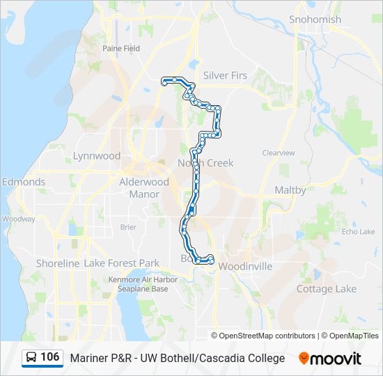 106 Route: Schedules, Stops & Maps - Mariner P&R (Updated)